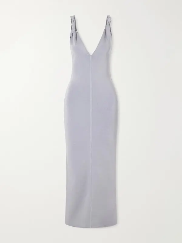 Galvan Twisted Tyra Stretch-knit Midi Dress