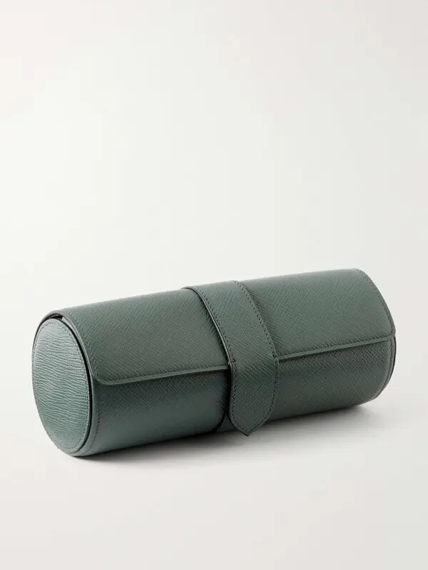 Smythson Full-grain Leather Watch Roll