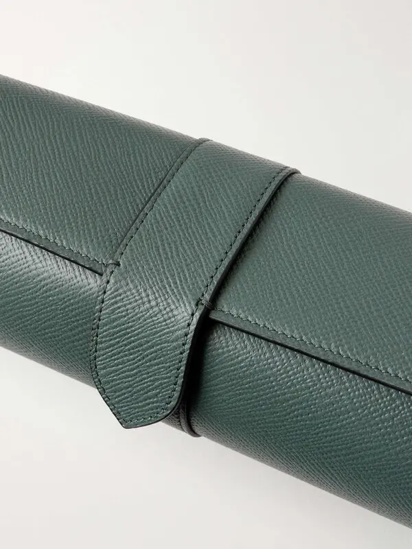Smythson Full-grain Leather Watch Roll
