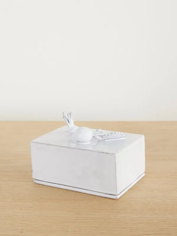 ASTIER DE VILLATTE Porcelain Butter Dish - White