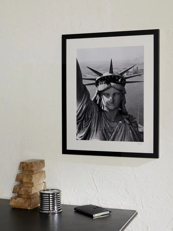 SONIC EDITIONS Framed 1951 Sightseeing From The Statue Of Liberty Print, 40" X 50&quot - Black