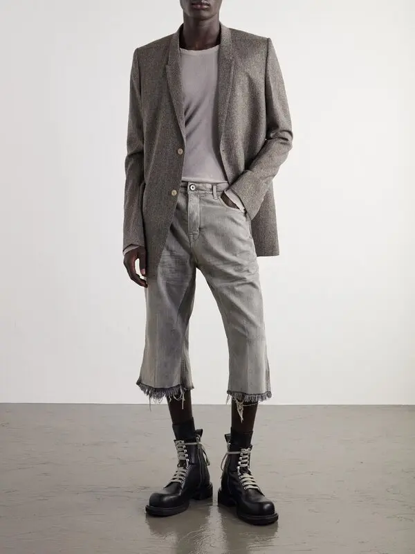 Rick Owens Bolan Straight-leg Denim Shorts