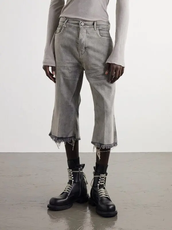 Rick Owens Bolan Straight-leg Denim Shorts