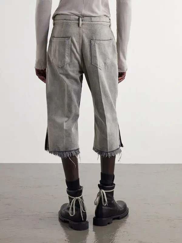 Rick Owens Bolan Straight-leg Denim Shorts