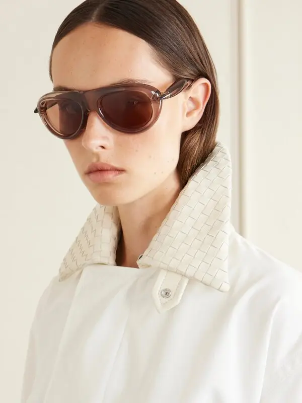 Bottega Veneta Sardine Aviator Sunglasses