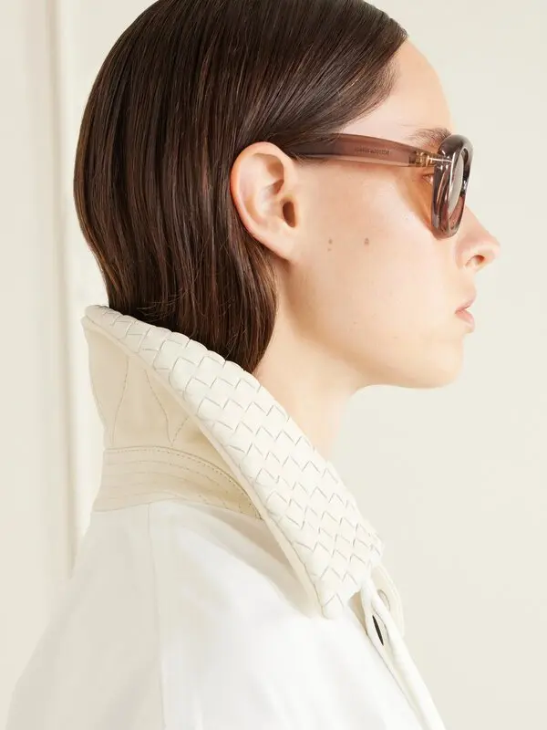 Bottega Veneta Sardine Aviator Sunglasses