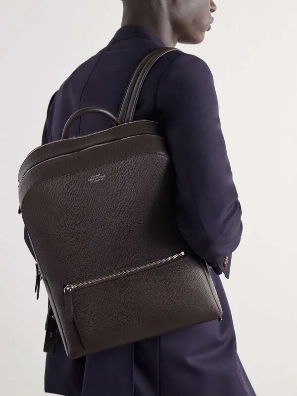Smythson Full-grain Leather Backpack