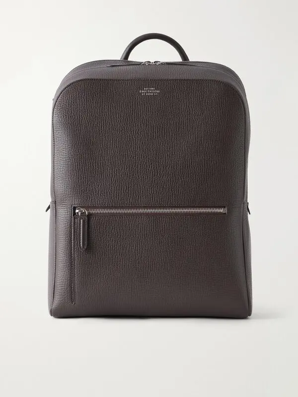 Smythson Full-grain Leather Backpack - Brown