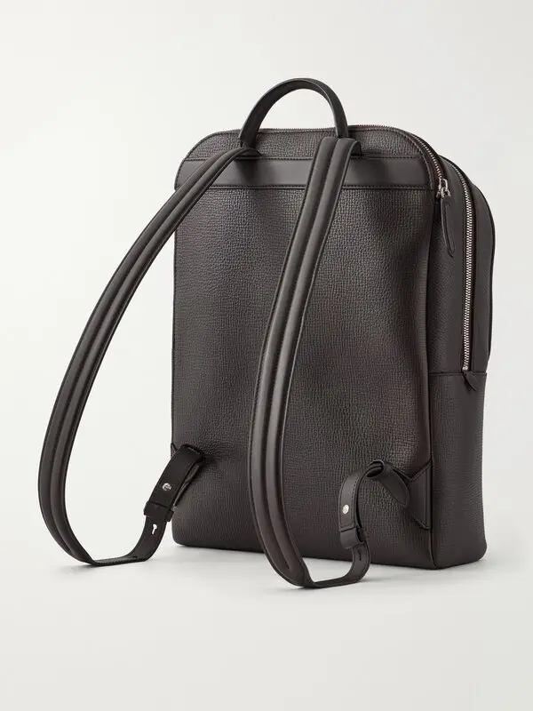 Smythson Full-grain Leather Backpack - Brown
