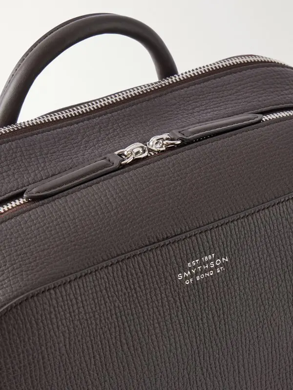Smythson Full-grain Leather Backpack - Brown