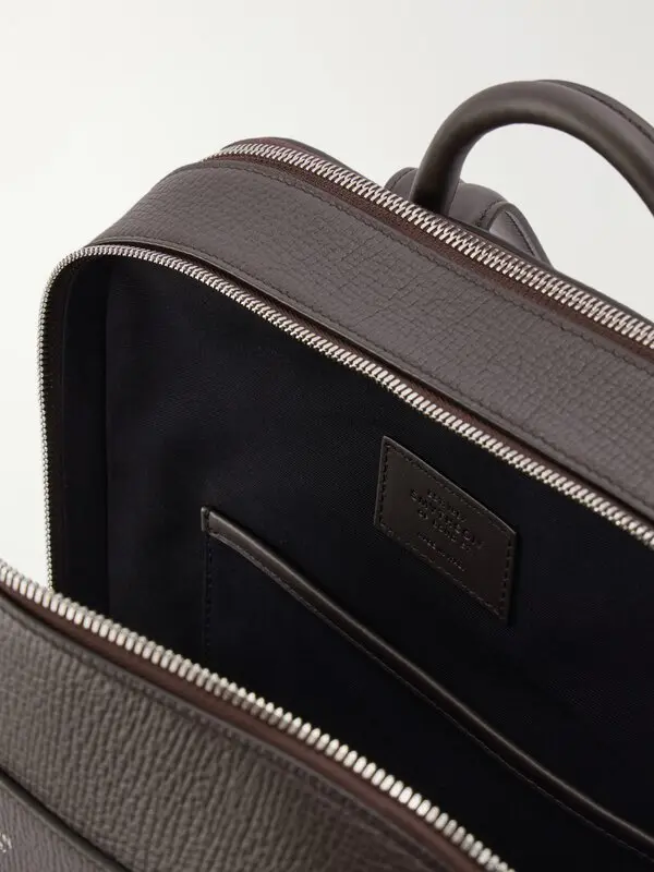 Smythson Full-grain Leather Backpack - Brown