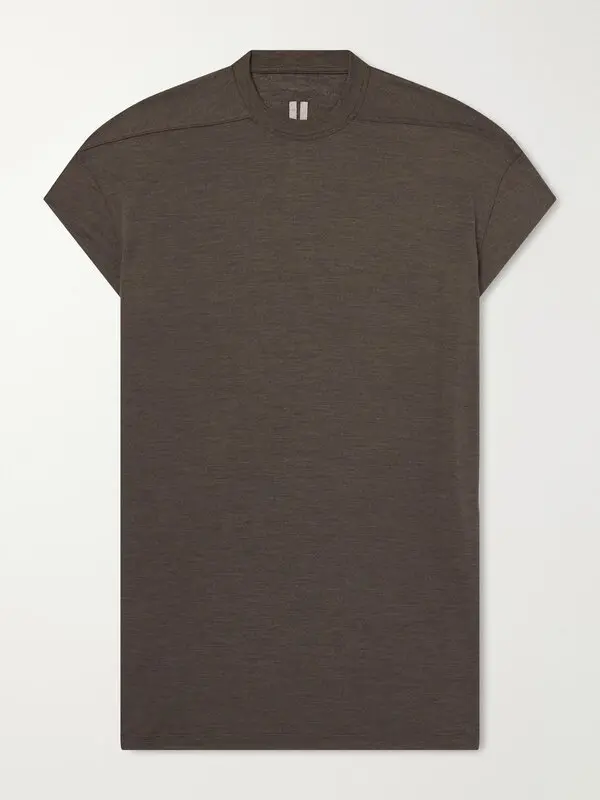 Rick Owens Jumbo Wool And Silk-blend Jersey T-shirt