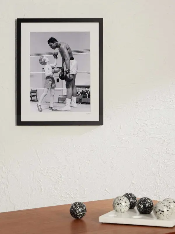 SONIC EDITIONS Framed 1963 Ali And Young Patrick Power Print, 16" X 20
