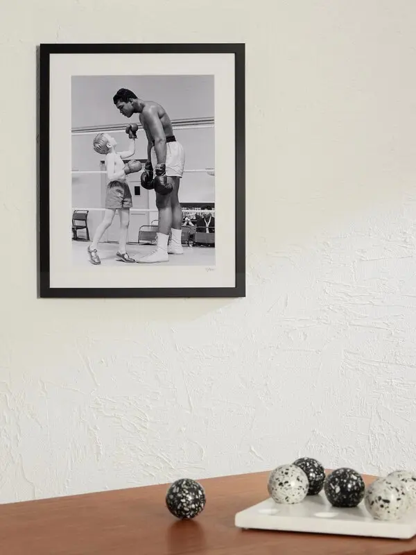 SONIC EDITIONS Framed 1963 Ali And Young Patrick Power Print, 16" X 20&quot