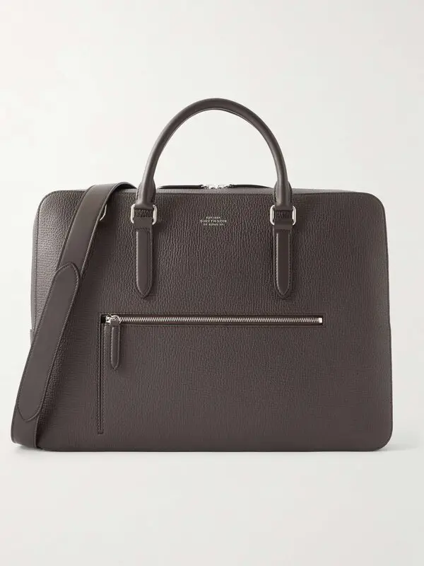 Smythson Full-grain Leather Briefcase