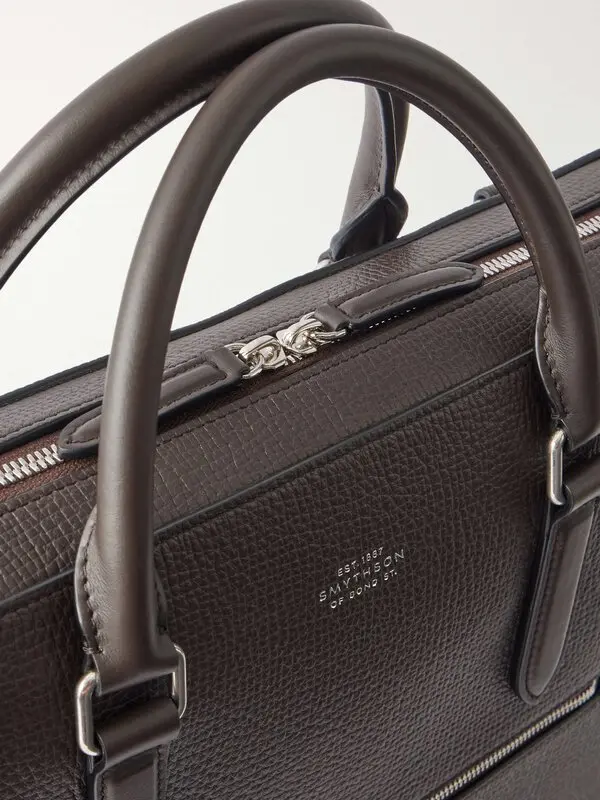 Smythson Full-grain Leather Briefcase