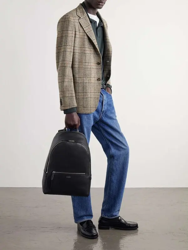 Smythson Full-grain Leather Backpack