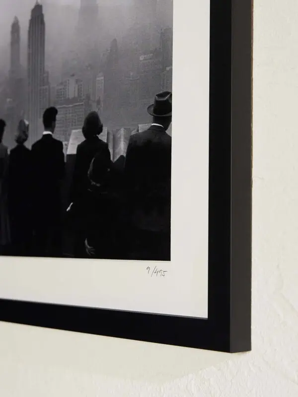 SONIC EDITIONS Framed 1953 Contemplating The Big Apple Print, 40" X 40