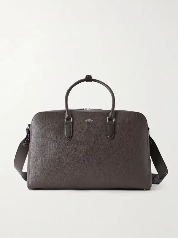 Smythson Full-grain Leather Weekend Bag