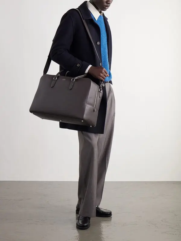 Smythson Full-grain Leather Weekend Bag