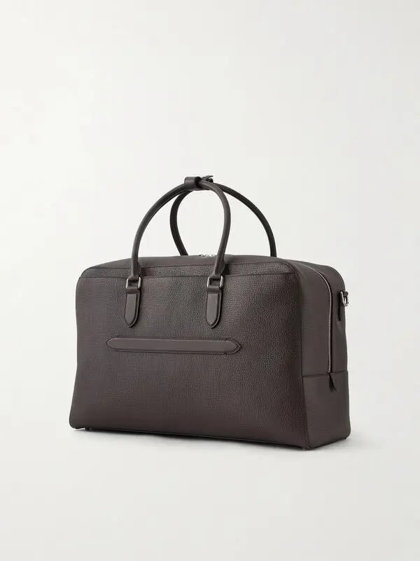 Smythson Full-grain Leather Weekend Bag