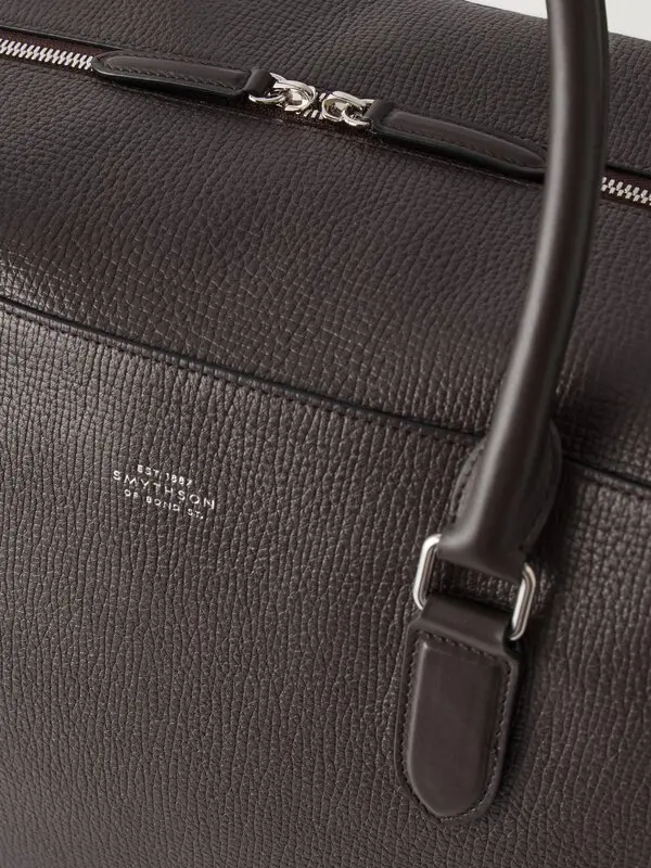 Smythson Full-grain Leather Weekend Bag