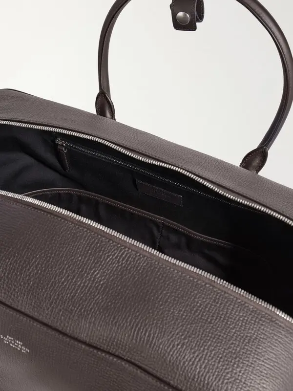 Smythson Full-grain Leather Weekend Bag