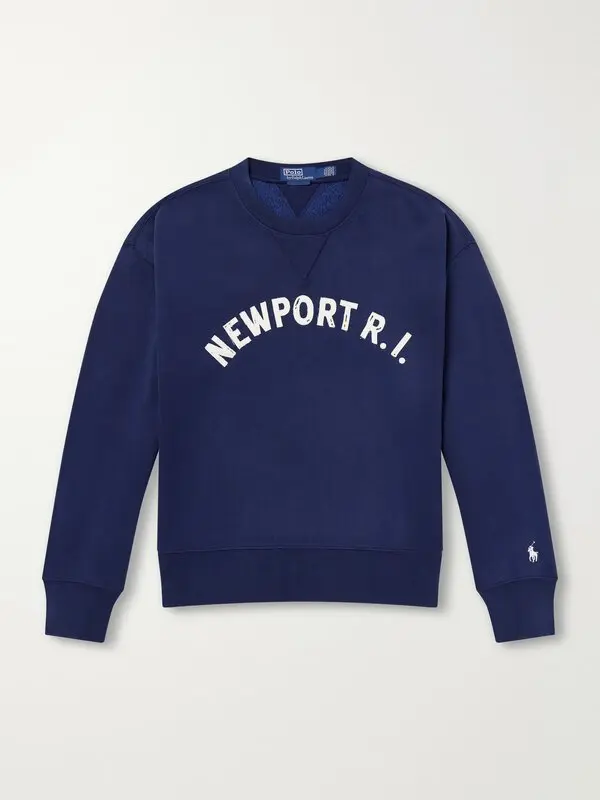Polo Ralph Lauren Appliquéd Cotton-blend Jersey Sweatshirt