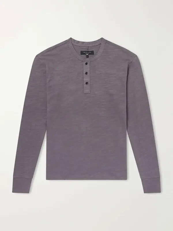 Rag & Bone Cotton-jersey Henley T-shirt