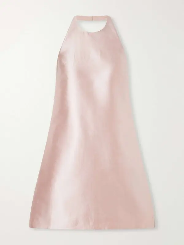 SELF-PORTRAIT Pleated Taffeta Mini Dress