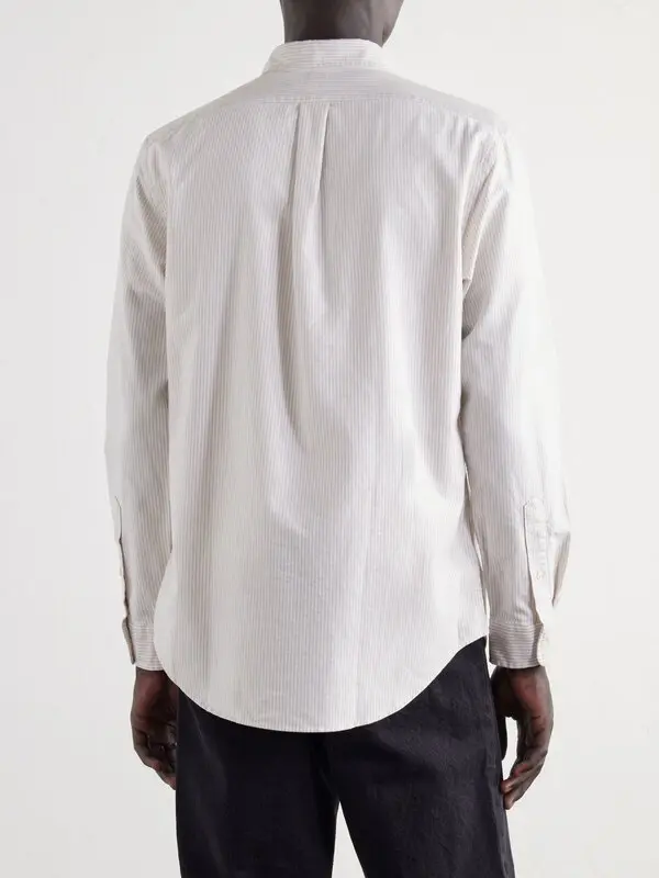 Polo Ralph Lauren Logo-embroidered Striped Cotton Oxford Shirt - White