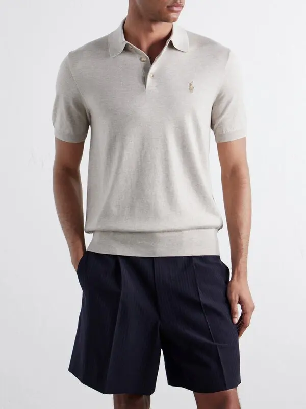 Polo Ralph Lauren Logo-embroidered Cotton Polo Shirt - Brown