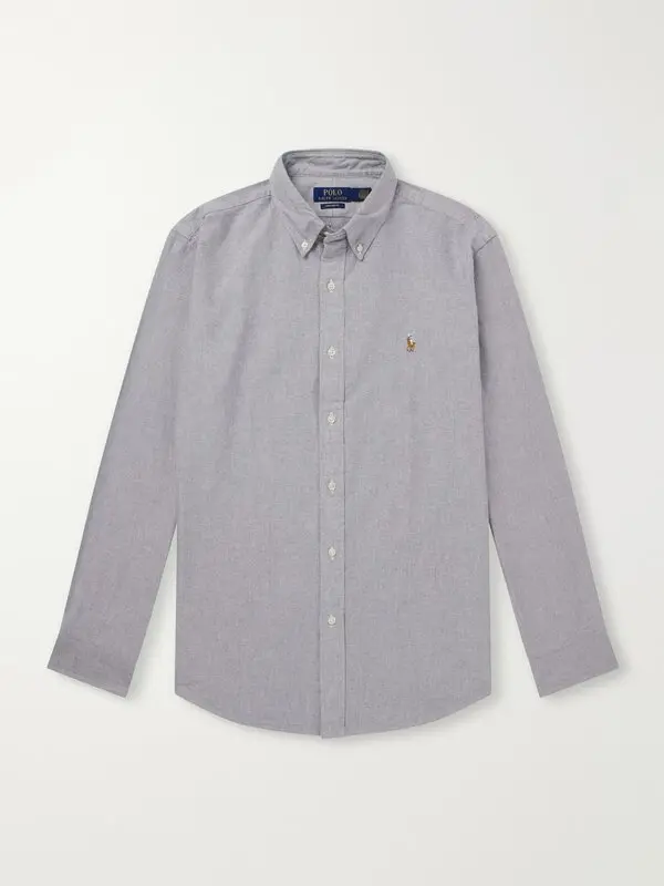 Polo Ralph Lauren Logo-embroidered Cotton Shirt - Gray