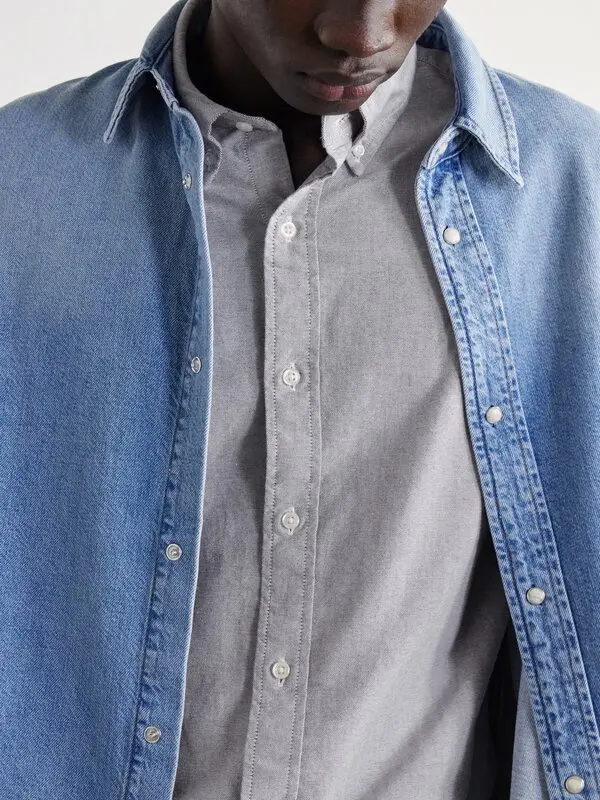 Polo Ralph Lauren Logo-embroidered Cotton Shirt - Gray
