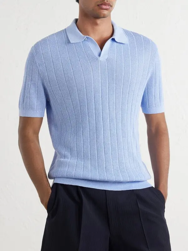 Polo Ralph Lauren Ribbed Linen Polo Shirt