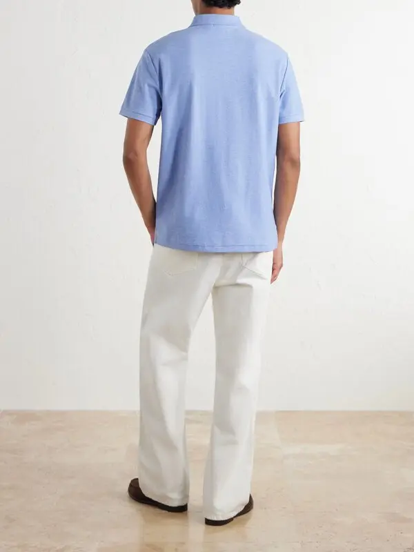 Polo Ralph Lauren Logo-embroidered Waffle-knit Cotton Polo Shirt