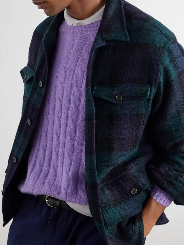 Polo Ralph Lauren Logo-embroidered Cable-knit Cashmere Sweater