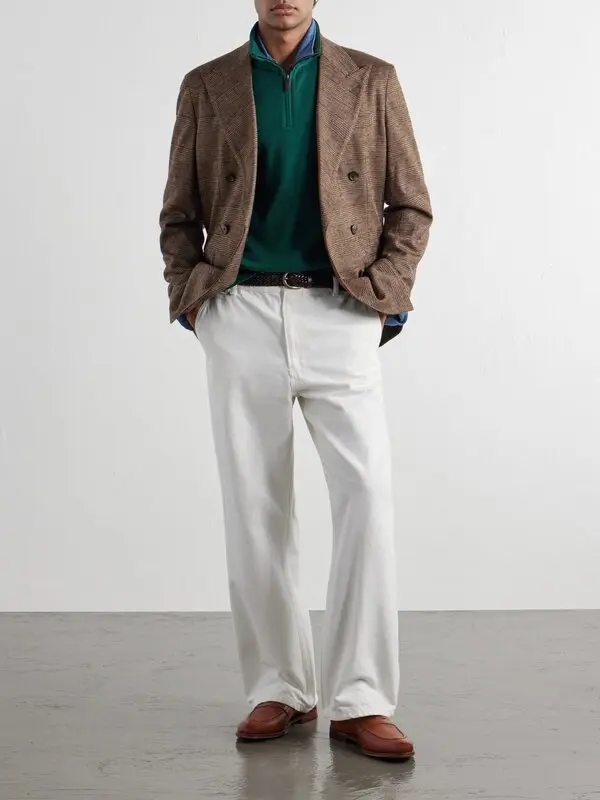 Polo Ralph Lauren Logo-embroidered Cotton-jersey Half-zip Sweatshirt - Green