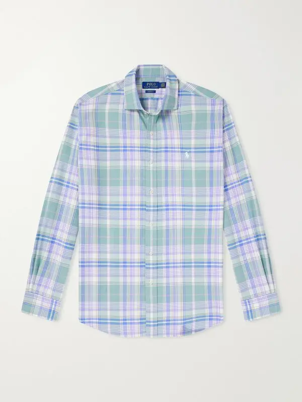 Polo Ralph Lauren Logo-embroidered Checked Cotton Shirt