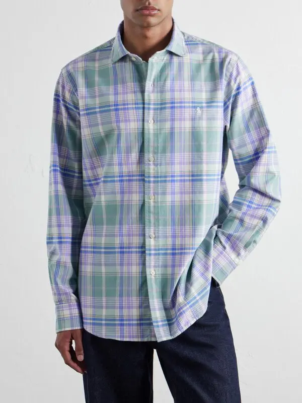 Polo Ralph Lauren Logo-embroidered Checked Cotton Shirt