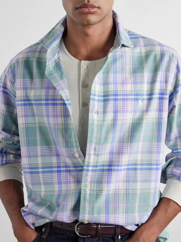 Polo Ralph Lauren Logo-embroidered Checked Cotton Shirt