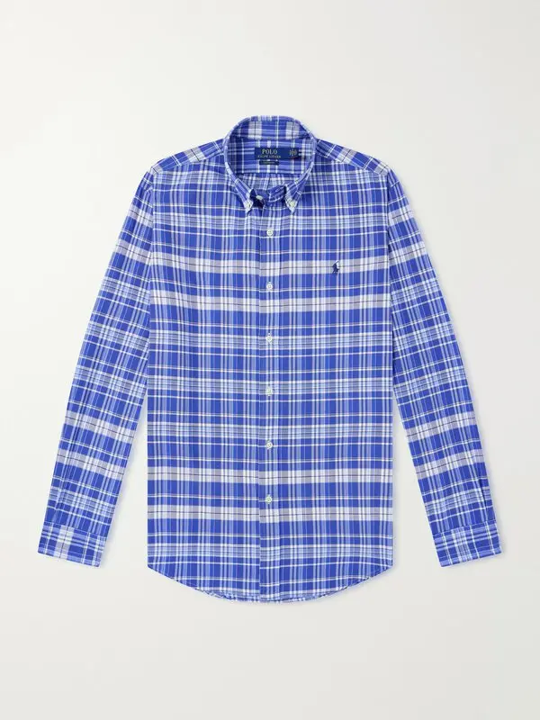 Polo Ralph Lauren Logo-embroidered Checked Cotton Shirt