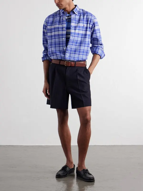 Polo Ralph Lauren Logo-embroidered Checked Cotton Shirt