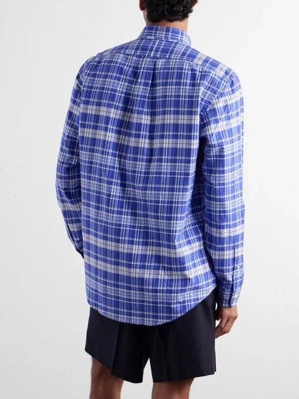 Polo Ralph Lauren Logo-embroidered Checked Cotton Shirt