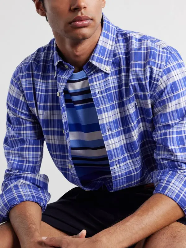 Polo Ralph Lauren Logo-embroidered Checked Cotton Shirt
