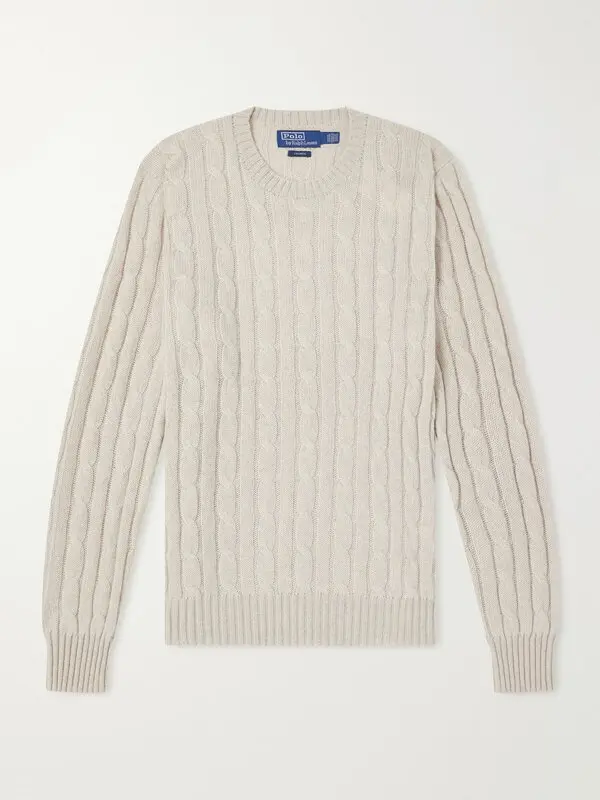 Polo Ralph Lauren Cable-knit Cashmere Sweater - Neutrals