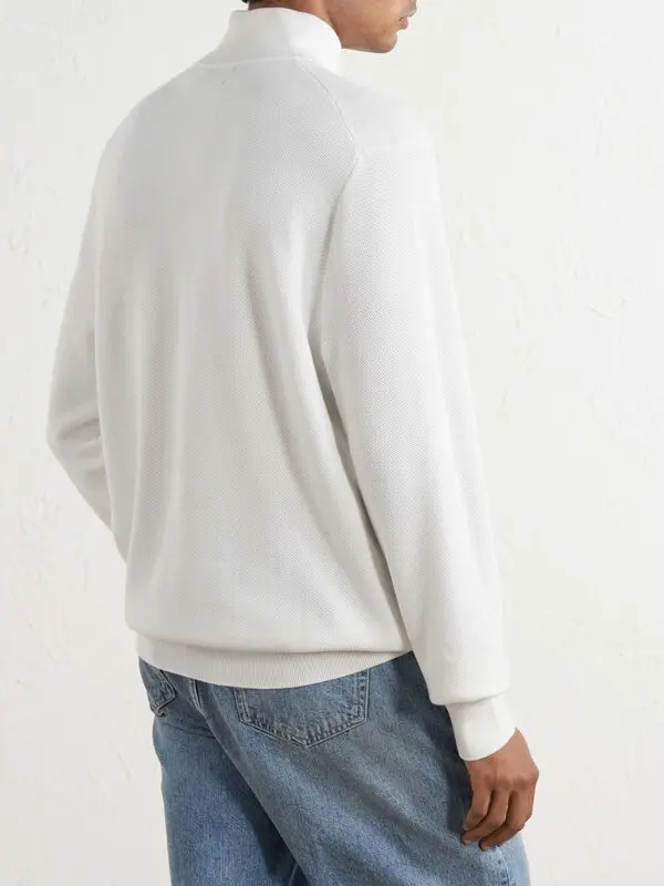 Polo Ralph Lauren Logo-embroidered Cotton Half-zip Sweater