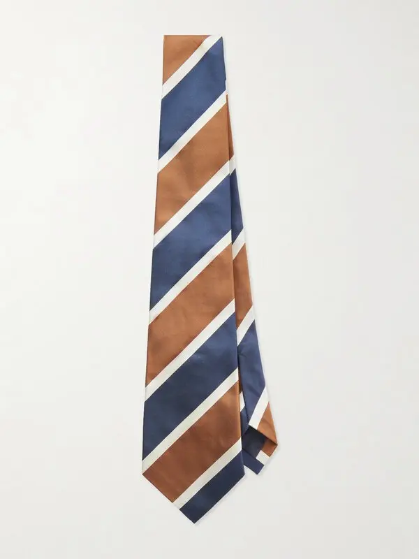 Dunhill 9.5cm Striped Silk Tie - Multi