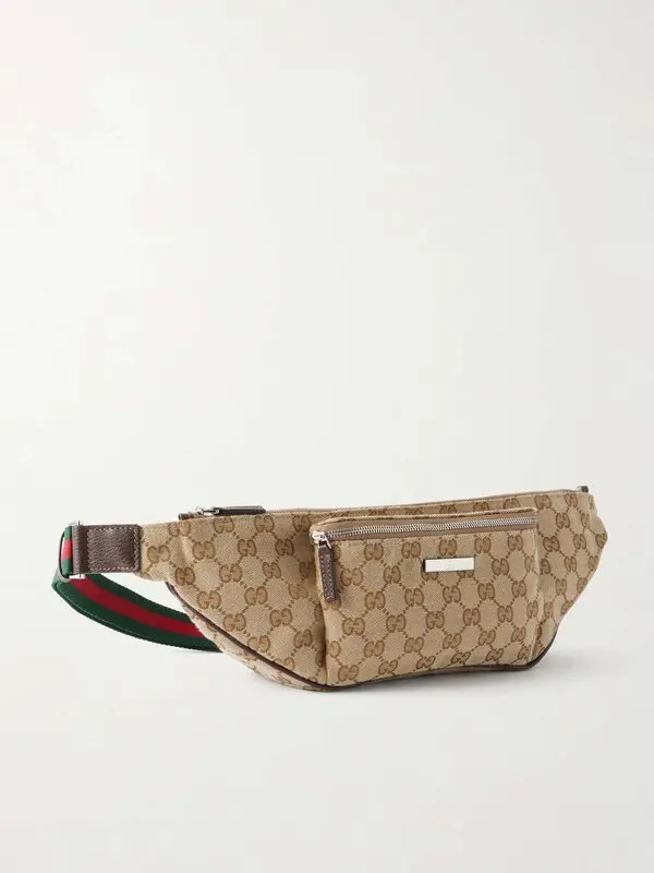 Gucci Web-trimmed Gg-canvas Belt Bag