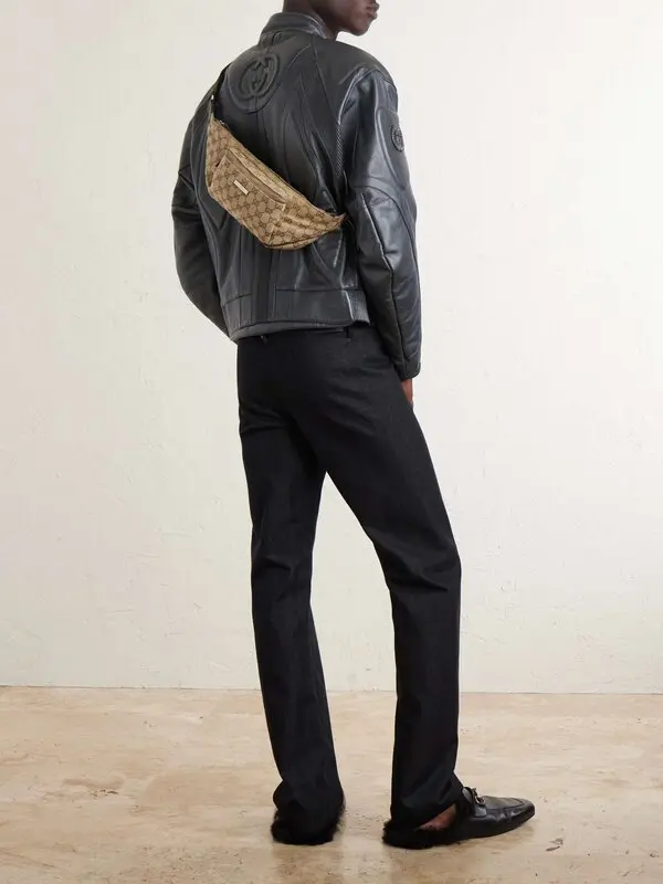 Gucci Web-trimmed Gg-canvas Belt Bag